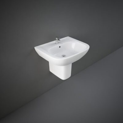 RAK-CAROLINE Wash Basin Half Pedestal Alpine White - Prime Tech Trading ...